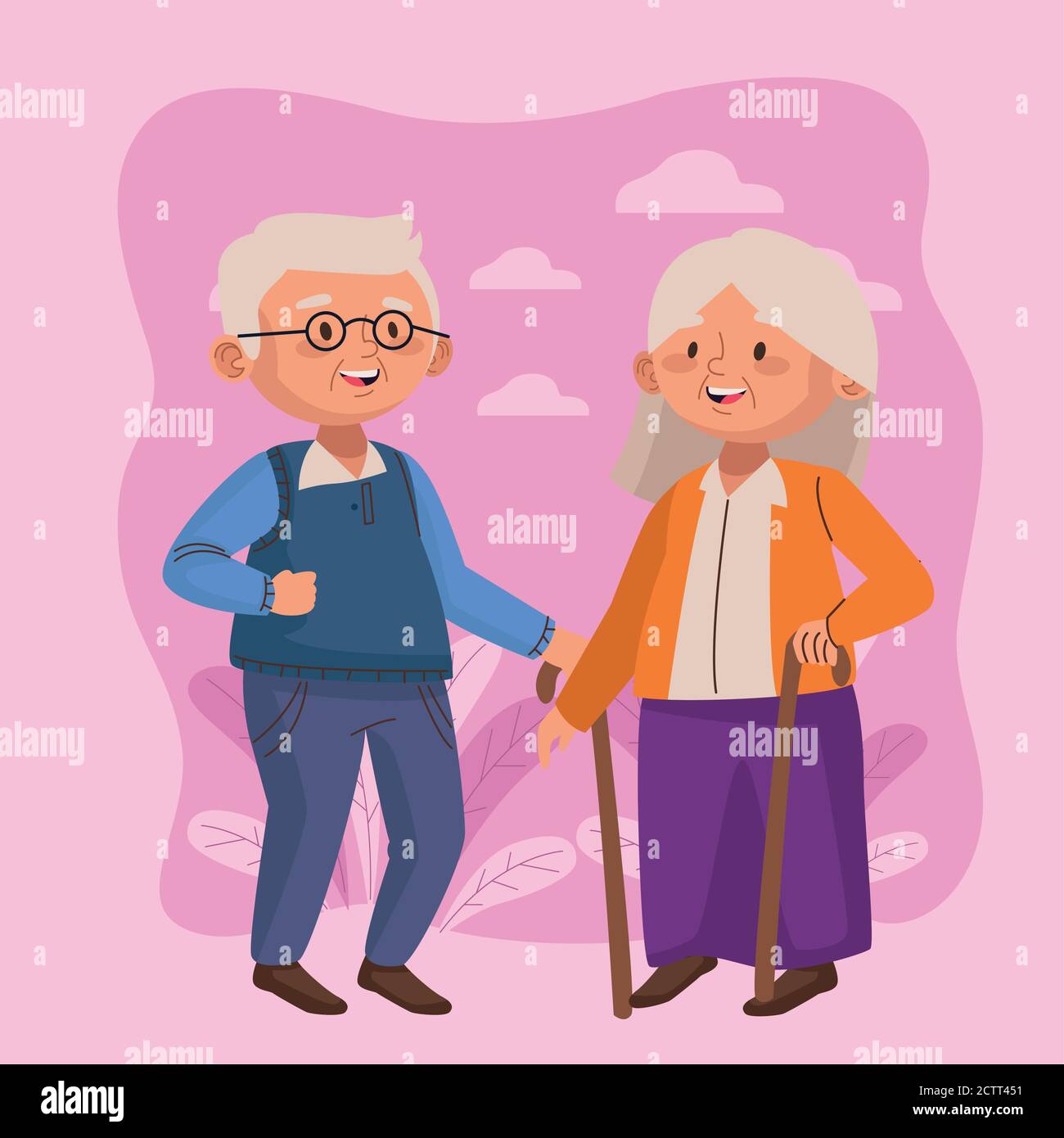 Cartoon Characters Old Couple High Resolution Stock Photography and ...