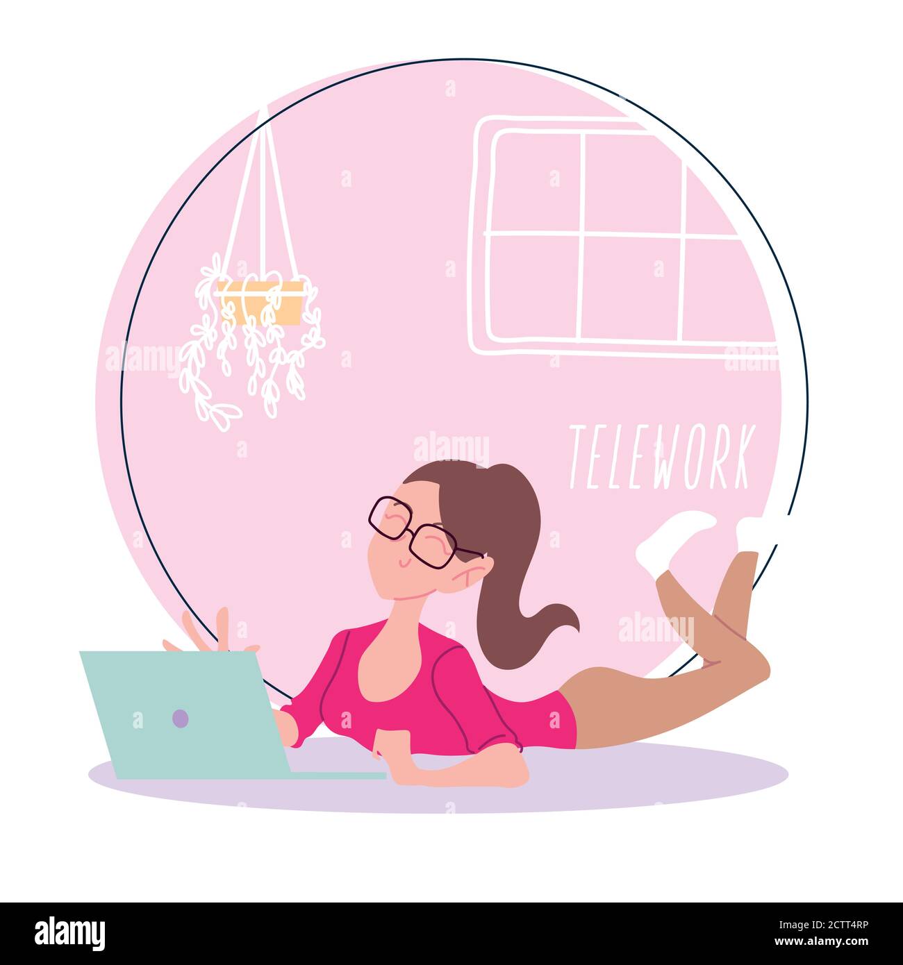 Teleworking lifestyle Cut Out Stock Images & Pictures - Alamy
