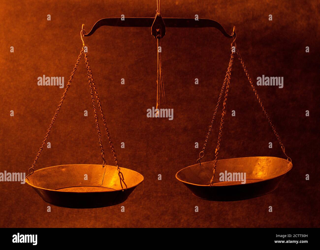 Antique vintage old weight scale on a dark background ,balance scale ...