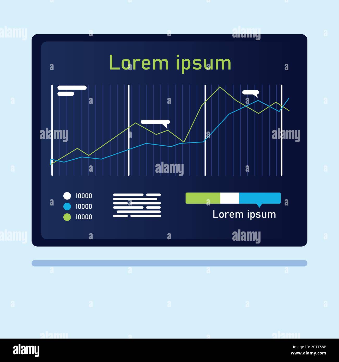 increase line chart infographic design, Data information and analytics ...