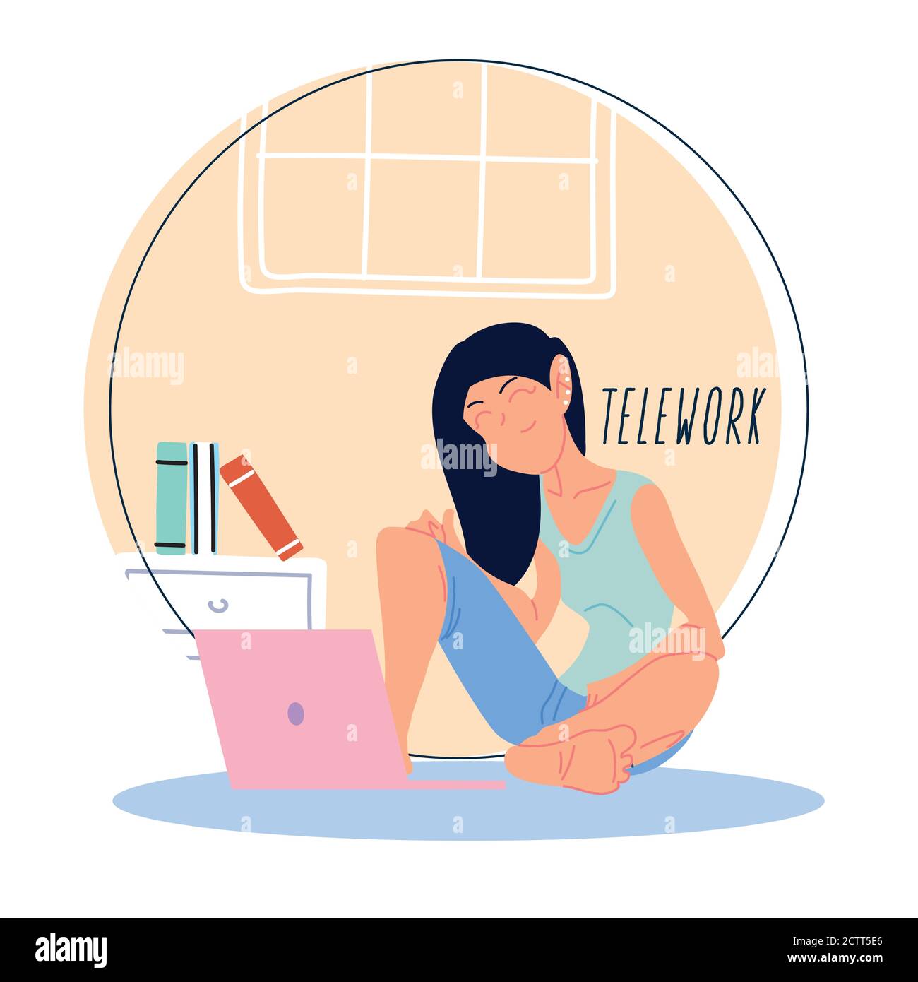 Teleworking lifestyle Cut Out Stock Images & Pictures - Alamy