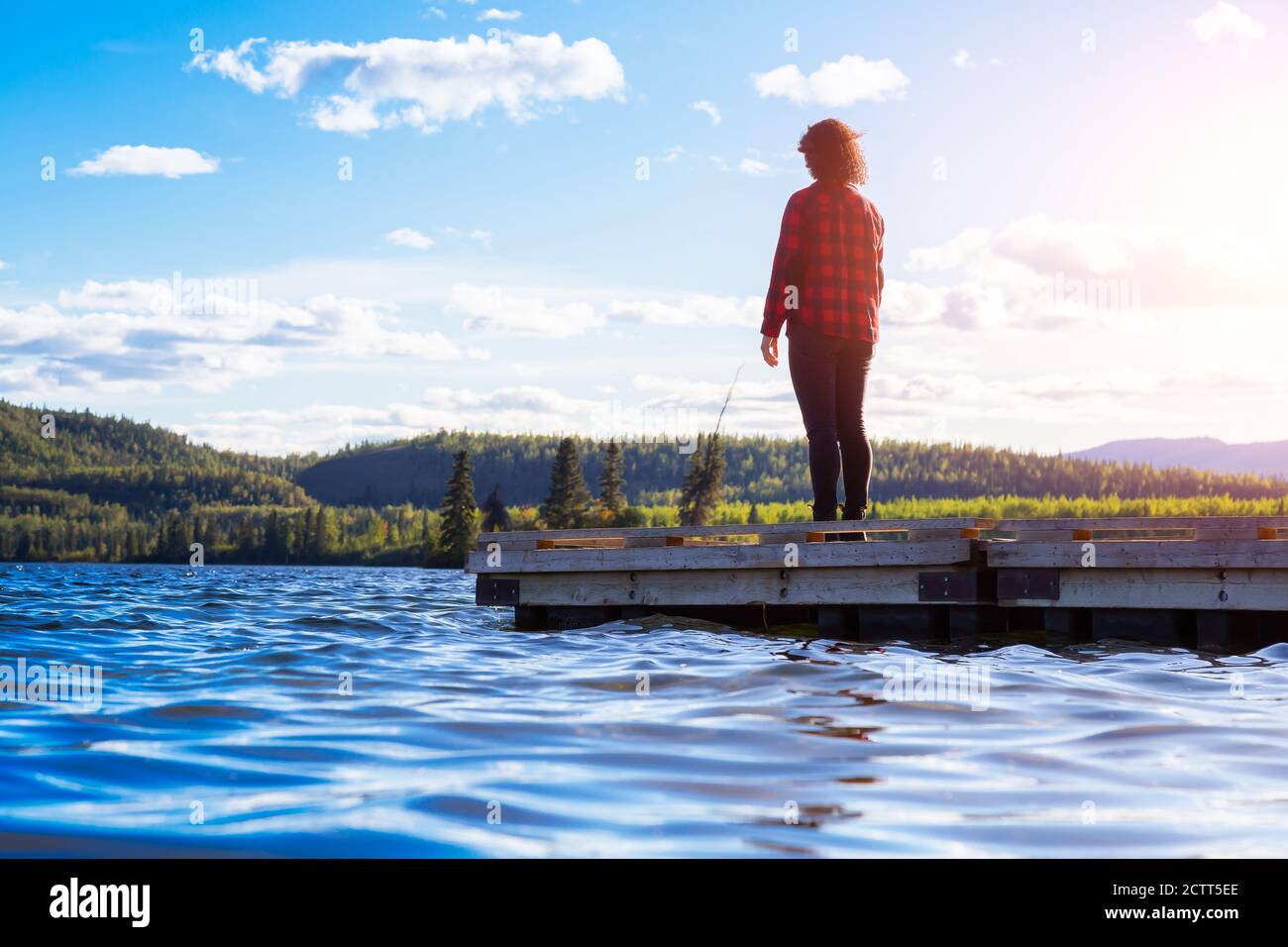 Girl at the Lake Stock Photo - Alamy