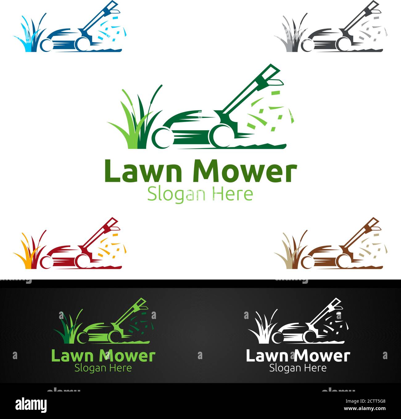 Lawn Mower Logo for Lawn Mowing Gardener Vector Design Stock Vector ...