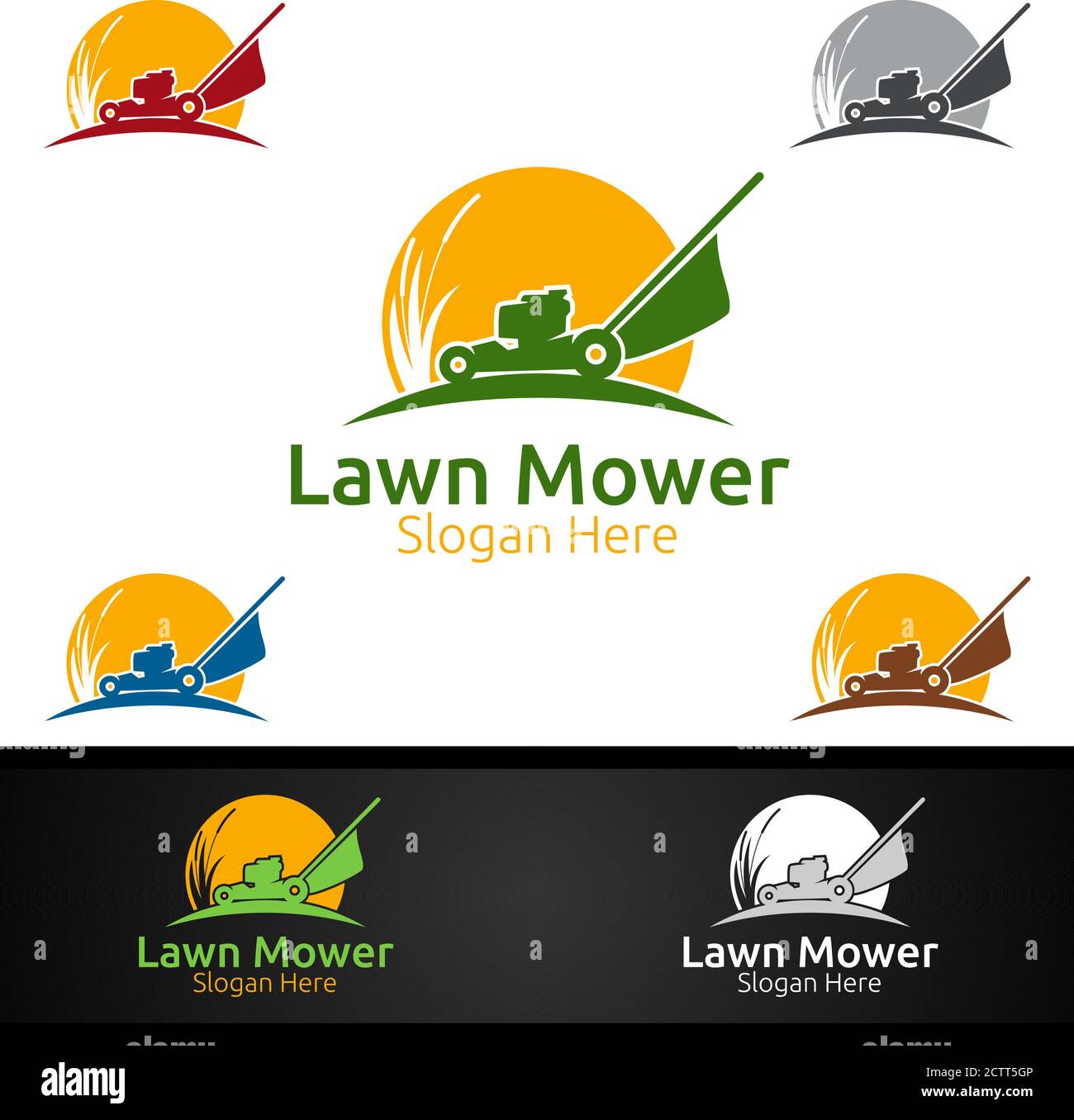 Lawn Mower Logo for Lawn Mowing Gardener Vector Design Stock Vector ...