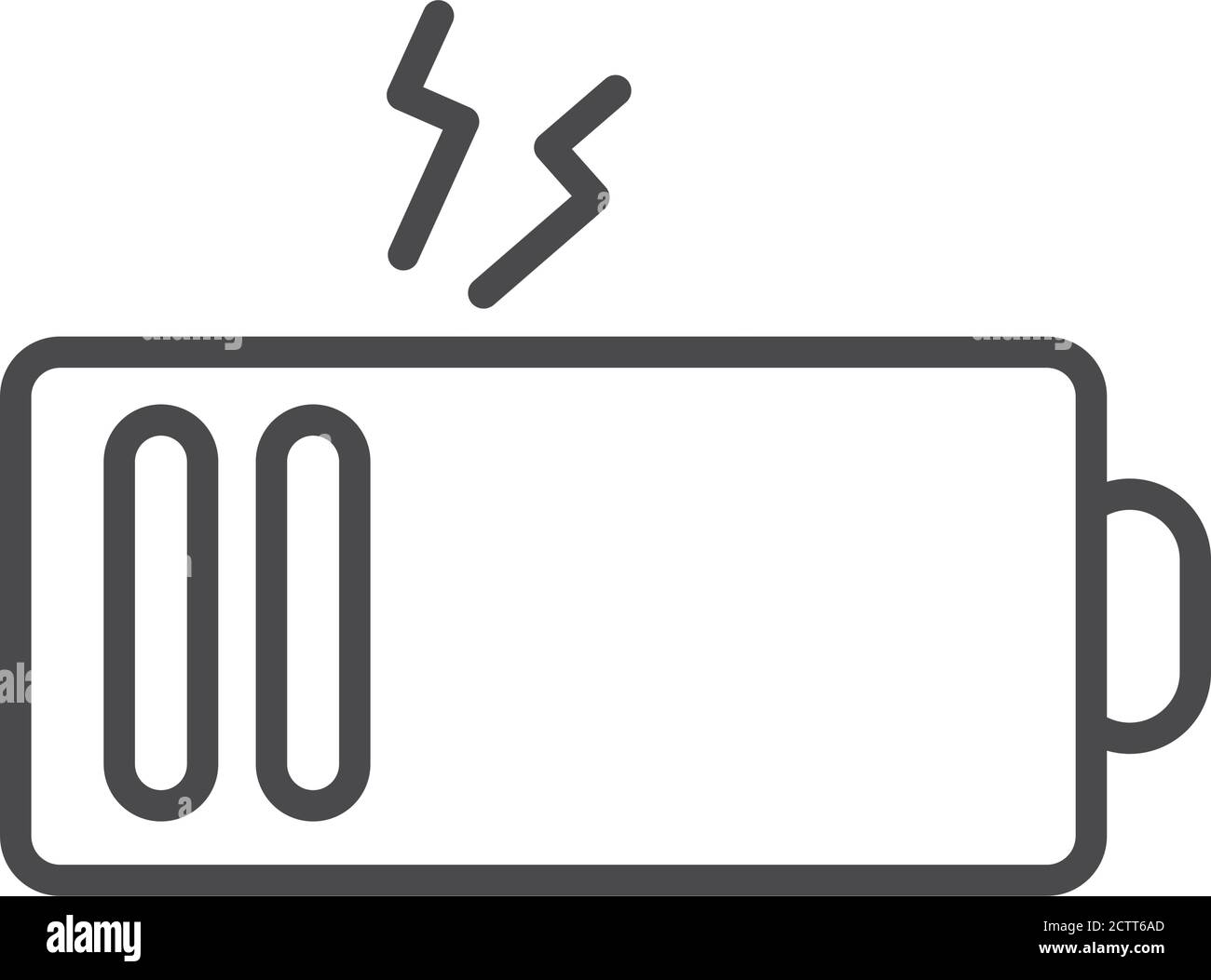 low charger battery power electricity vector illustration linear icon ...