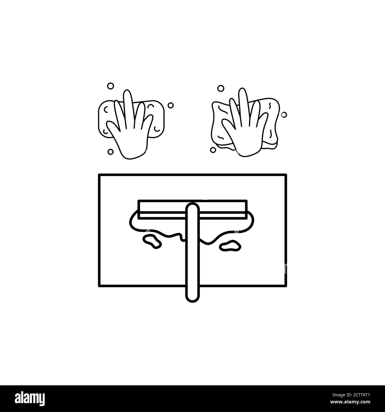 Cleaning disinfection bucket sponge Stock Vector Images - Alamy