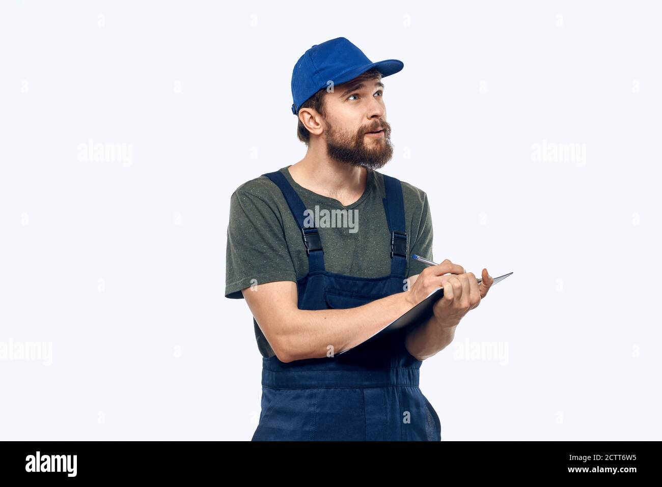 Man in working form documents loading worker service lifestyle Stock ...