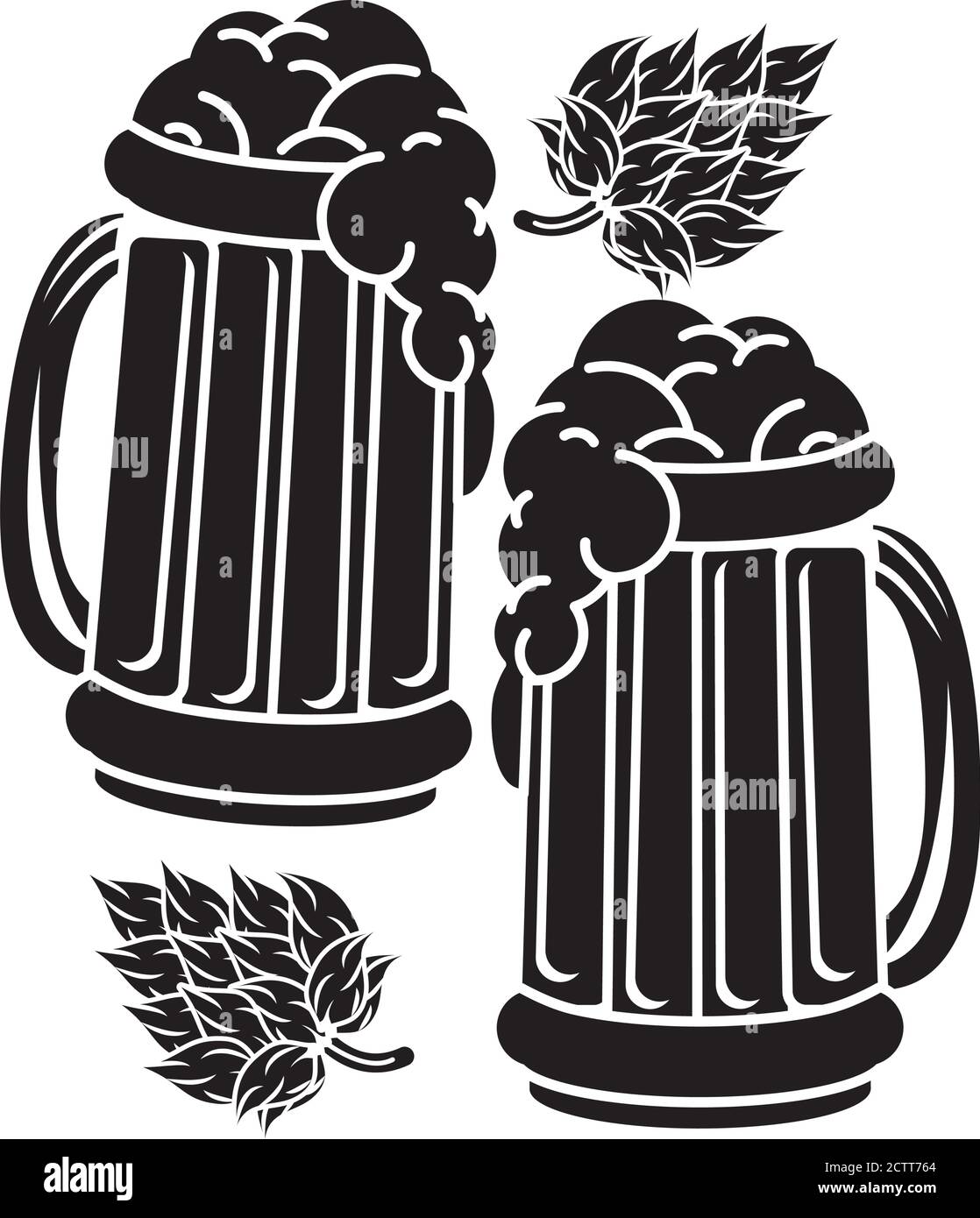 Beers silhouette hi-res stock photography and images - Alamy