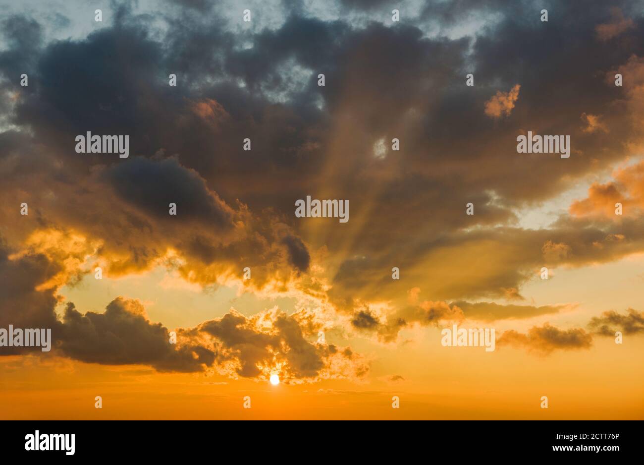Sunset sky with clouds Stock Photo - Alamy