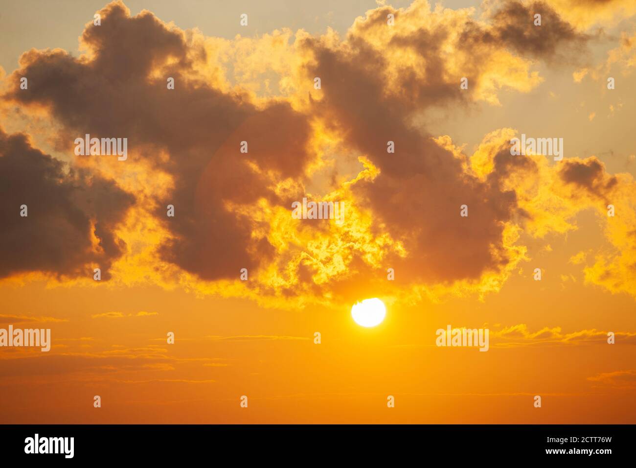 Sunset sky with clouds Stock Photo - Alamy