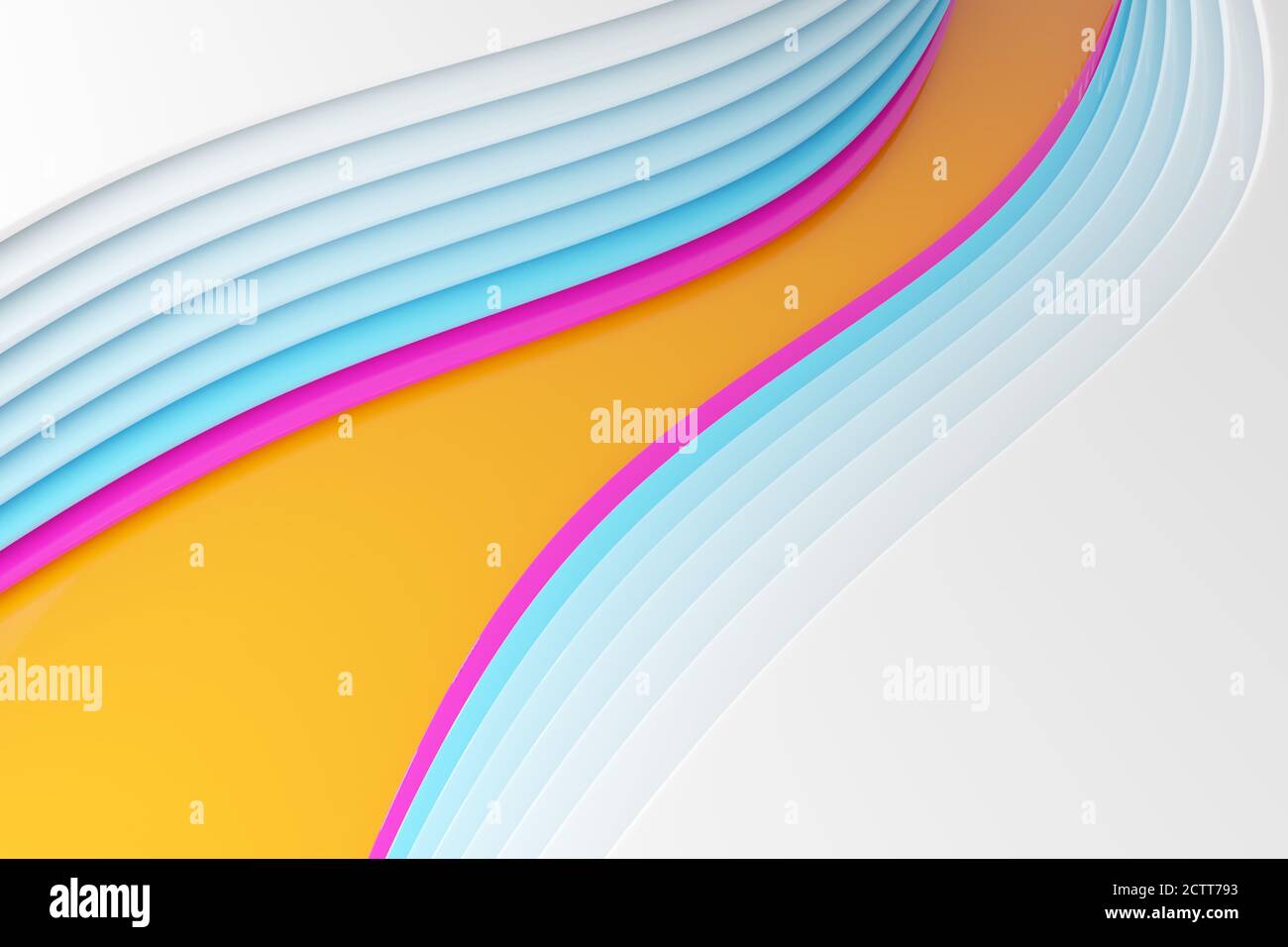 3d illustration of rows colorful portal, cave .Shape pattern ...
