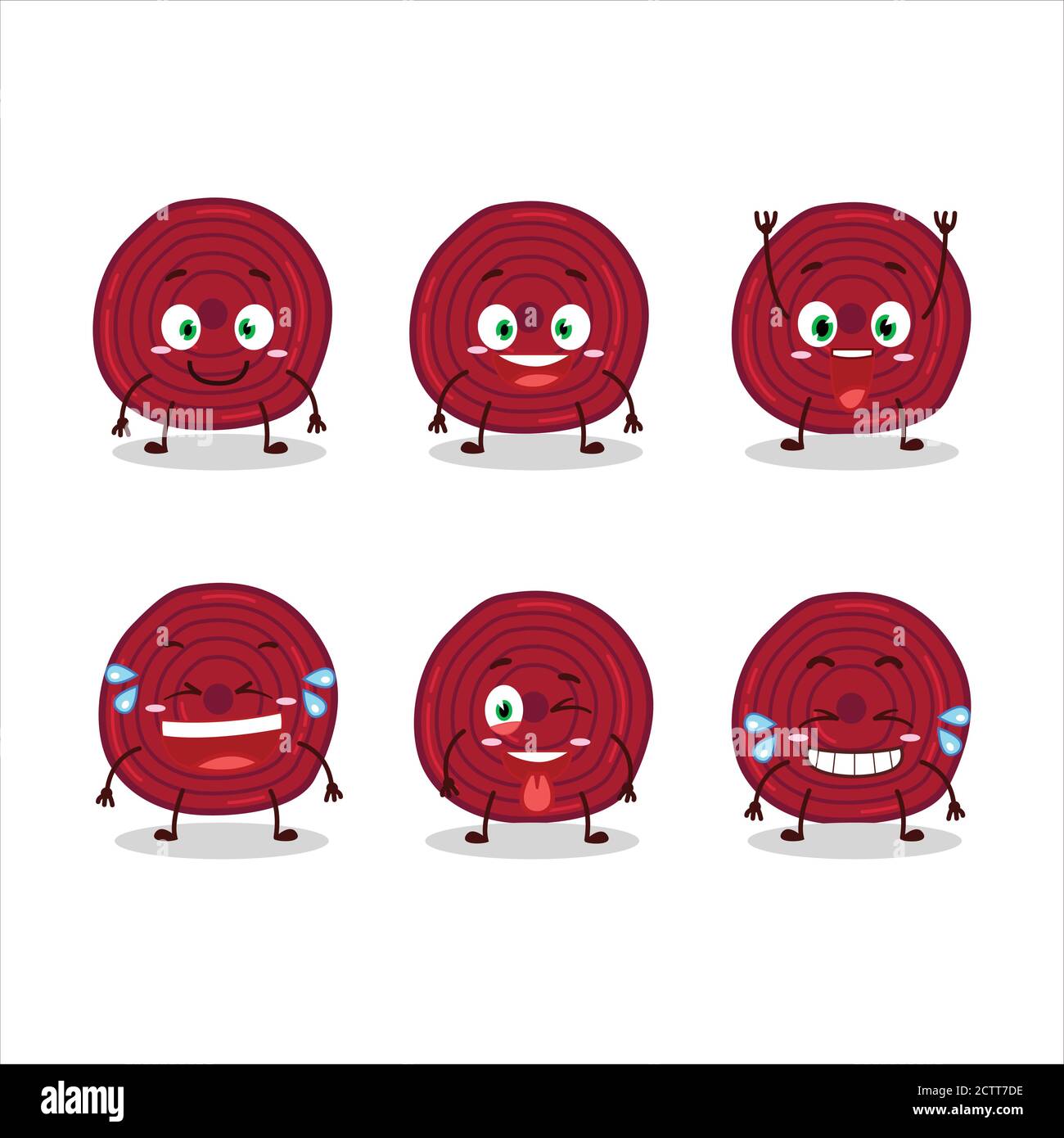 Cartoon character of slice of beet root with smile expression Stock ...
