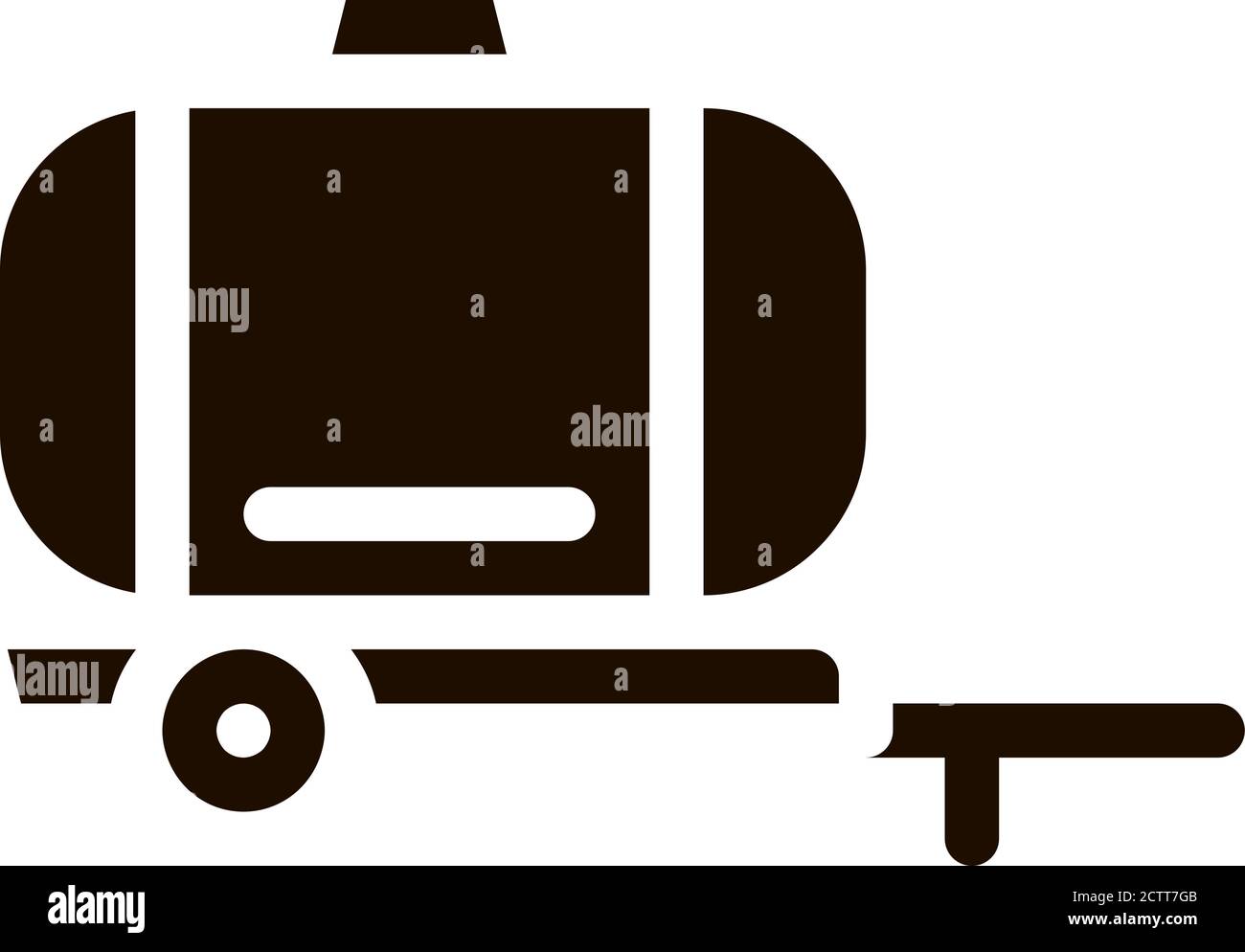 Uniaxial Trailer Vehicle Vector Icon Stock Vector Image & Art - Alamy