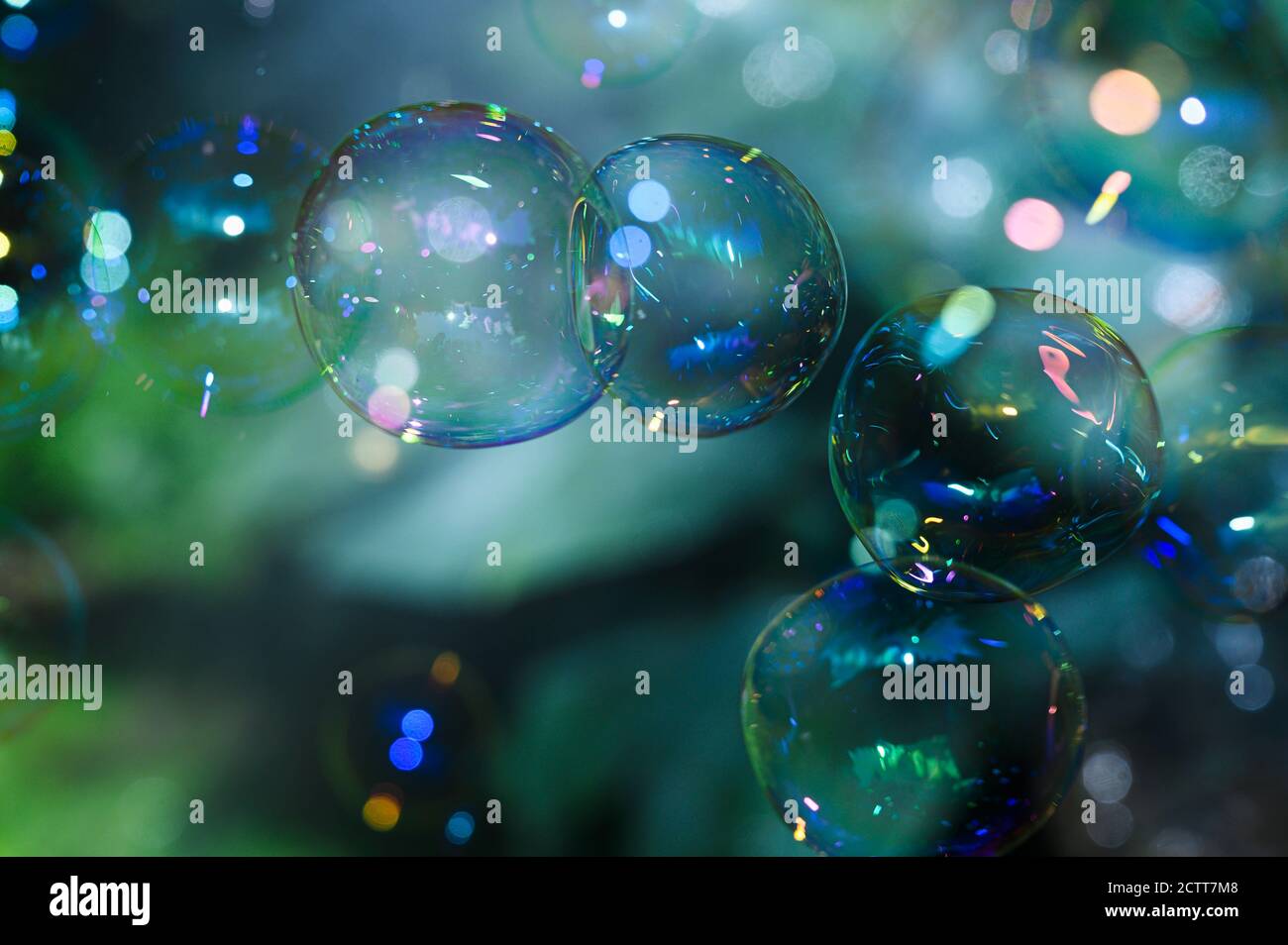 Soap bubbles floating in air Stock Photo - Alamy