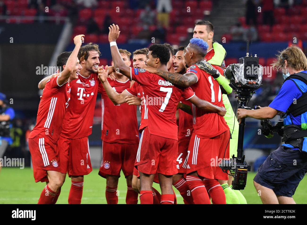 Budapest, Ferenc Puskas Stadium. 24th Sep, 2020. final jubilation ...