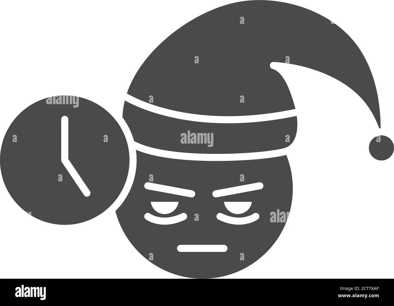 insomnia, character face sleepless time vector illustration silhouette ...