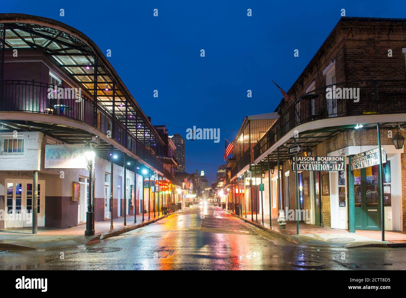 Historic Buildings on Bourbon Street at St Peter Street in French ...
