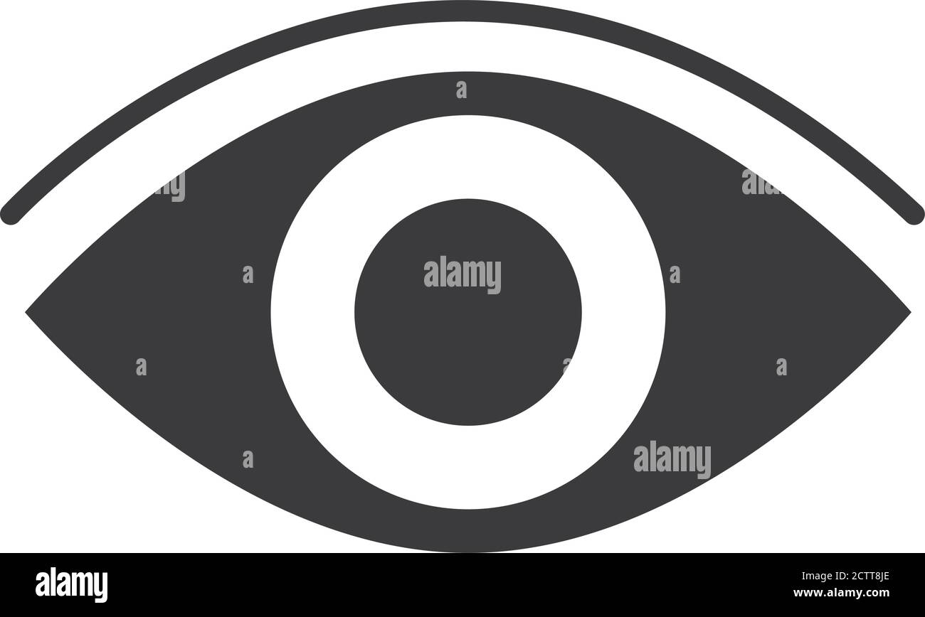 human eye vision optical vector illustration silhouette icon style ...
