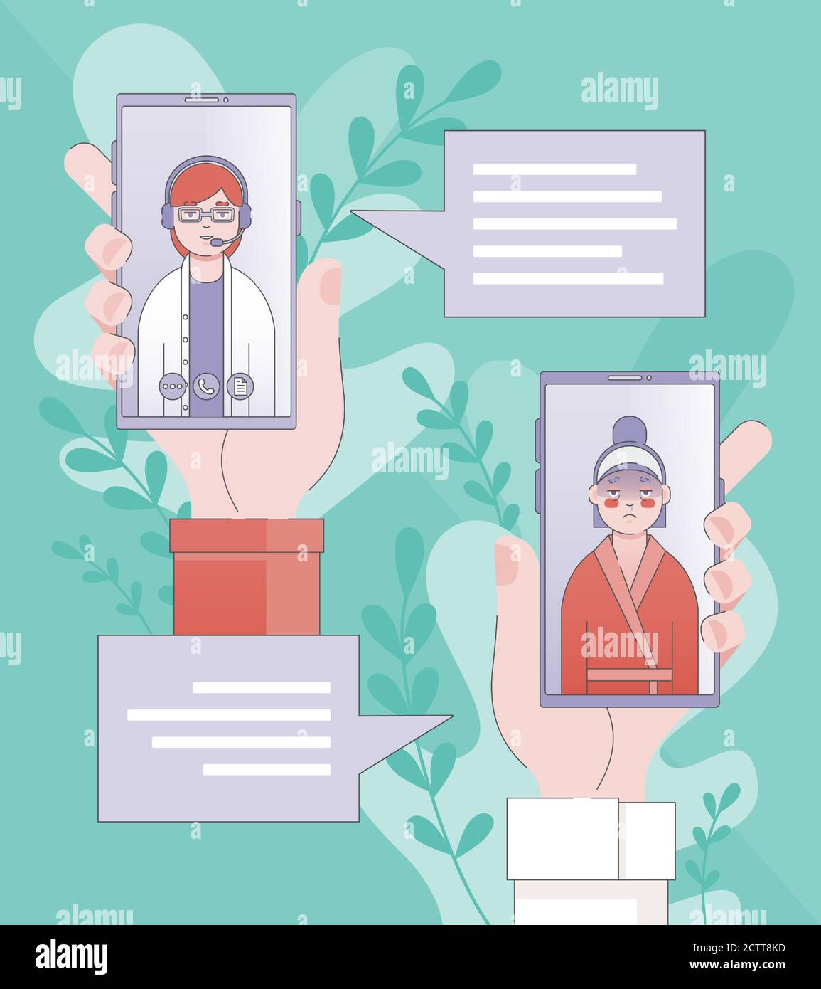 Call in sick phone Stock Vector Images - Alamy