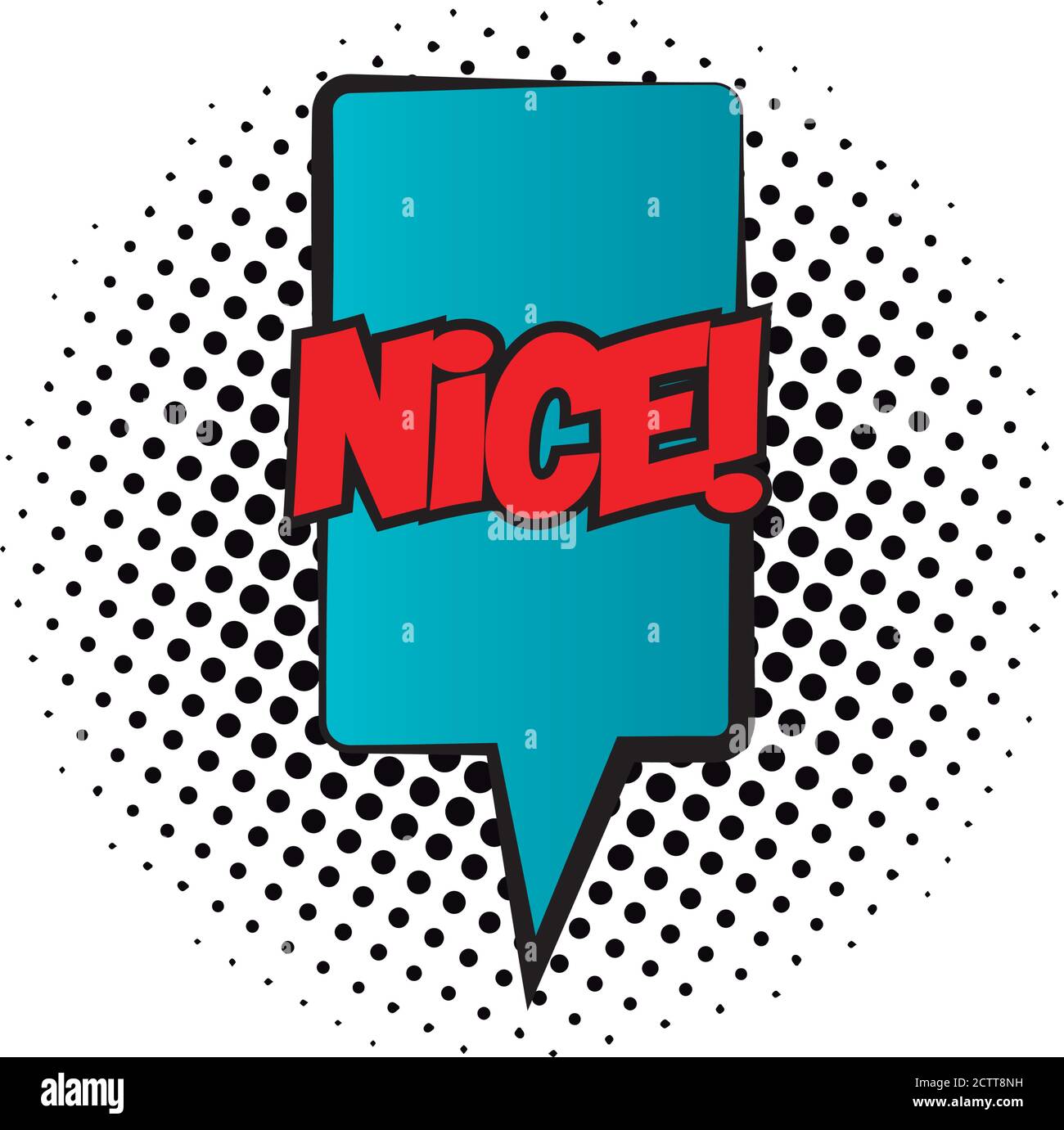 Speech bubble nice word Stock Vector Images - Alamy