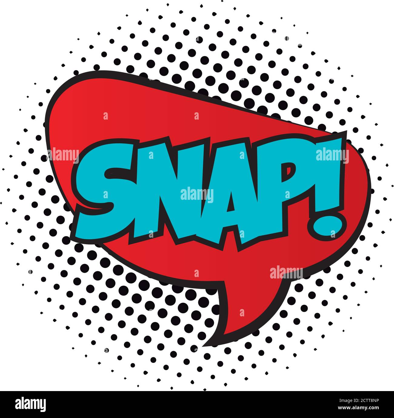 speech bubble with snap word pop art fill style vector illustration ...