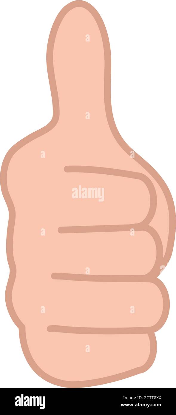 sign language hand gesture indicating thumbs up like vector ...