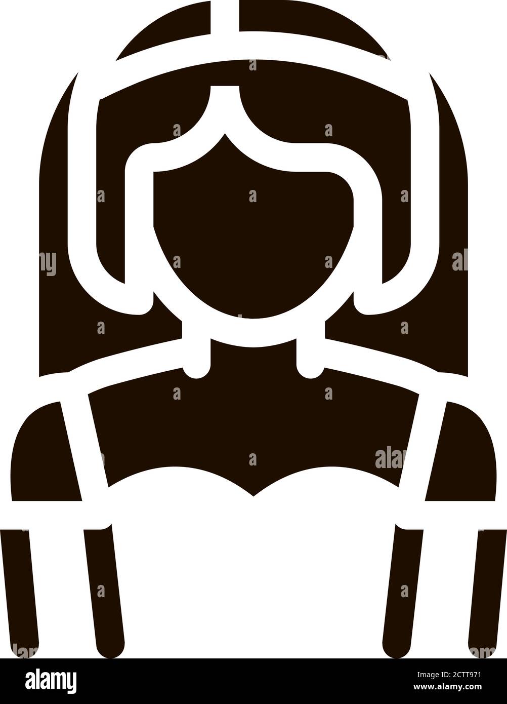 Character Bride Woman Silhouette Sign glyph icon Stock Vector Image ...