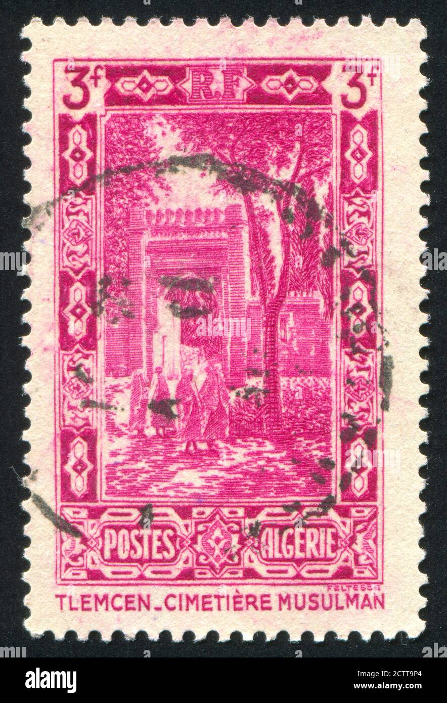 ALGERIA CIRCA 1941: stamp printed by Algeria, shows Sidi Bon Medine ...