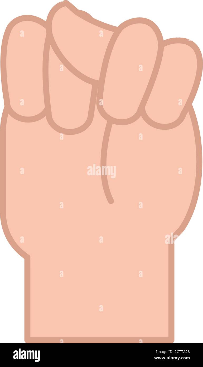 sign language hand gesture indicating t letter vector illustration line ...