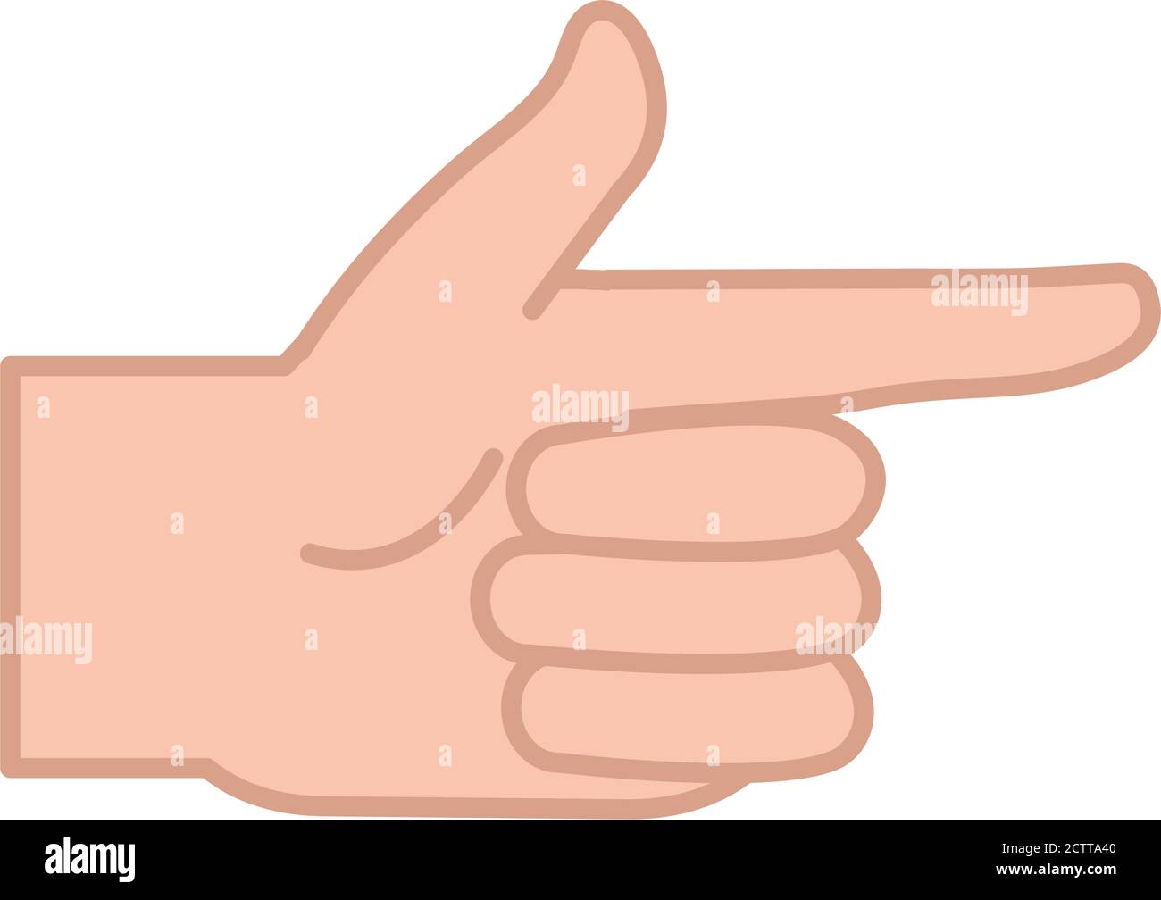 sign language hand gesture indicating right direction vector ...