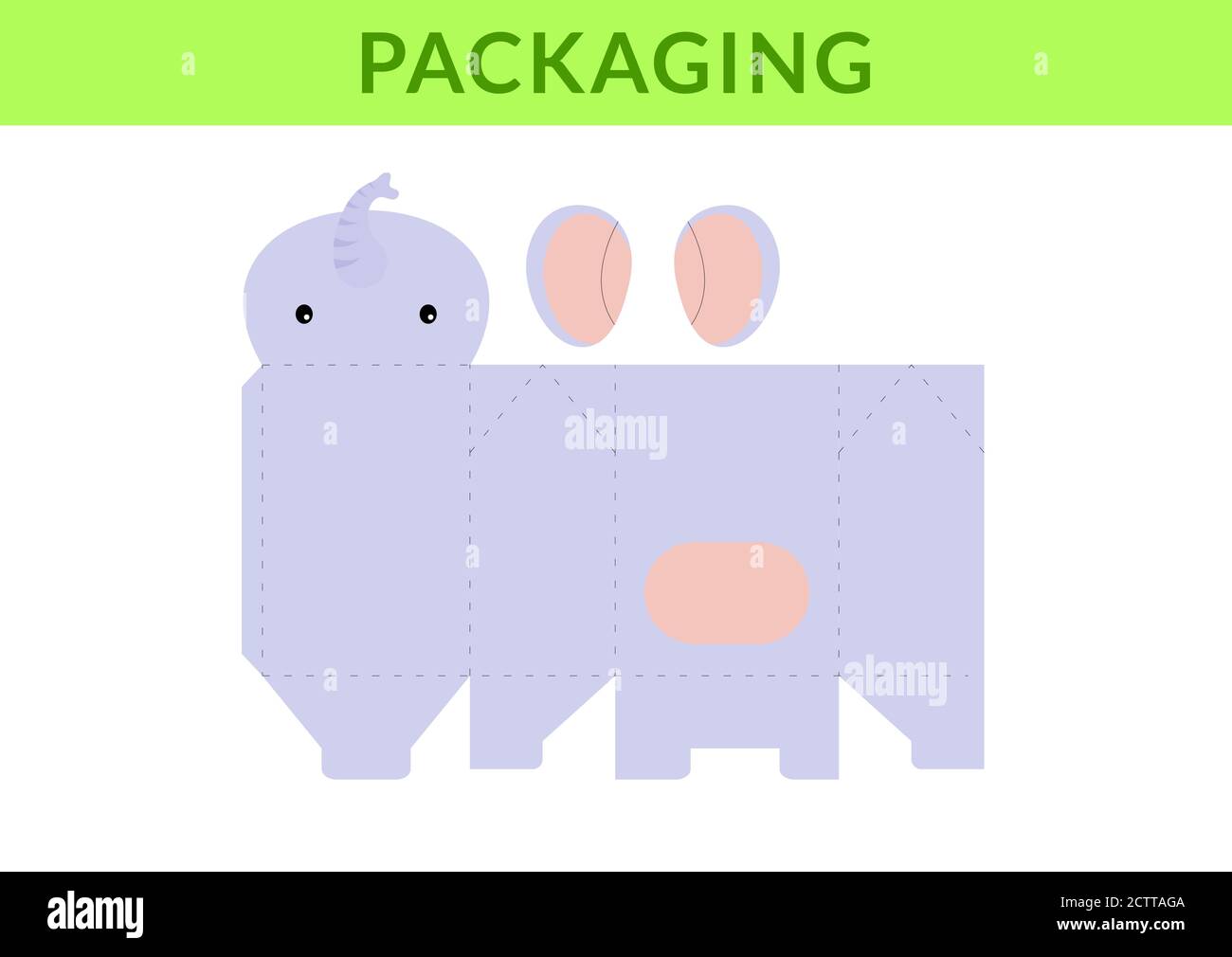DIY party favor box for birthdays, baby showers with cute elephant for ...