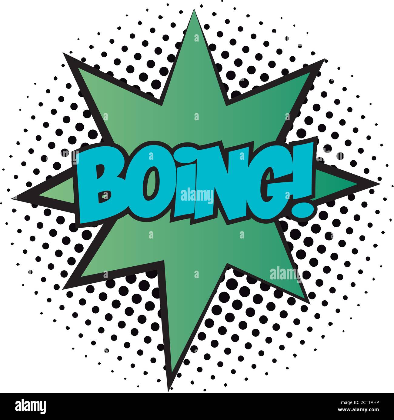expression splash with boing word pop art fill style vector ...