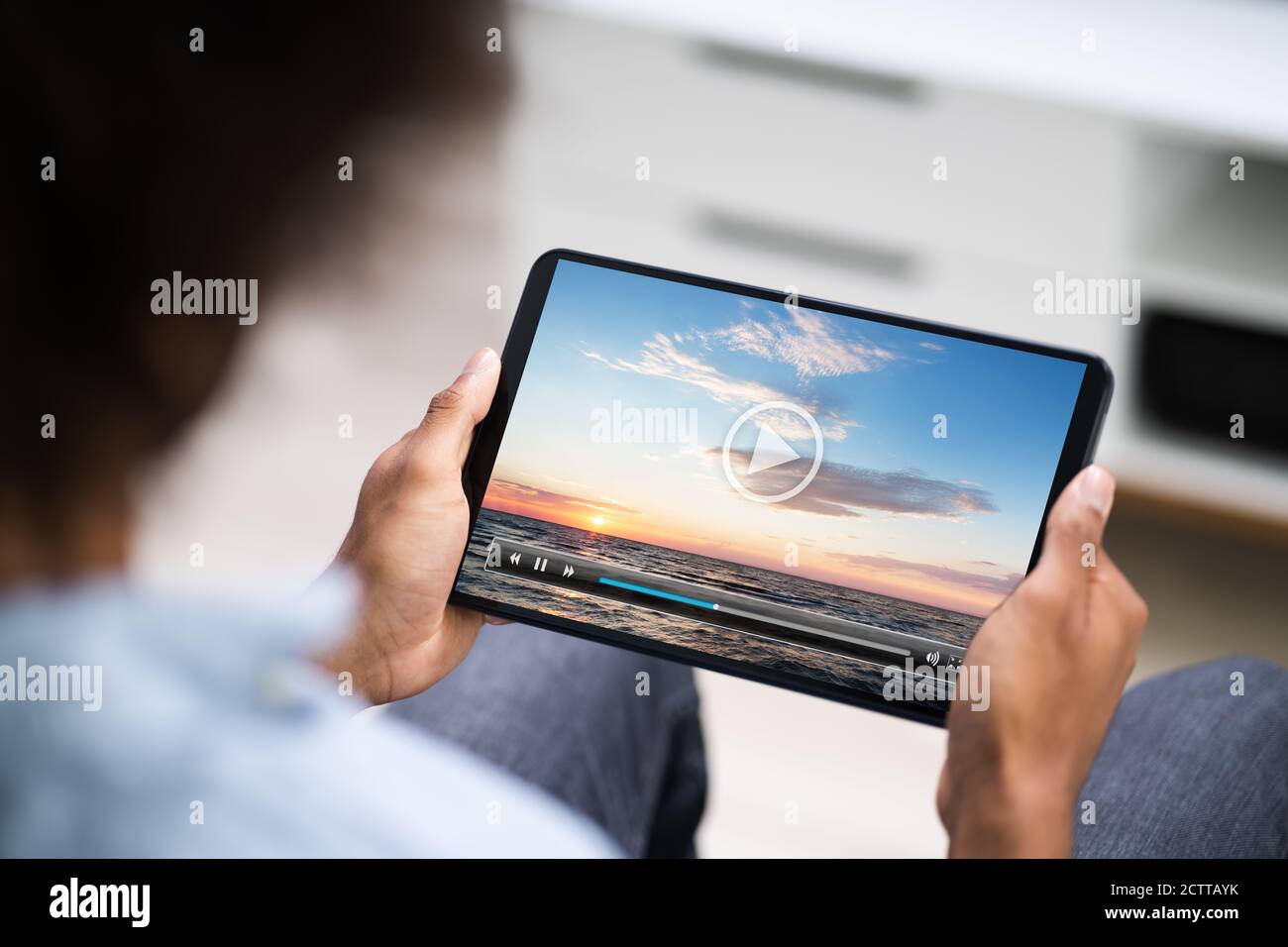 Man tablet on hands hi-res stock photography and images - Alamy