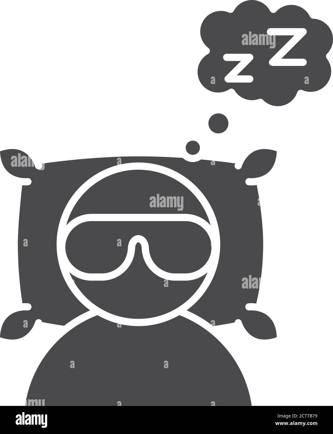 insomnia, avatar wearing sleep mask relax vector illustration ...