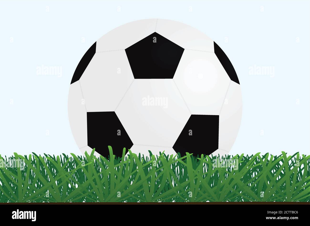 Football Ball in grass. vector illustration Stock Vector Image & Art ...