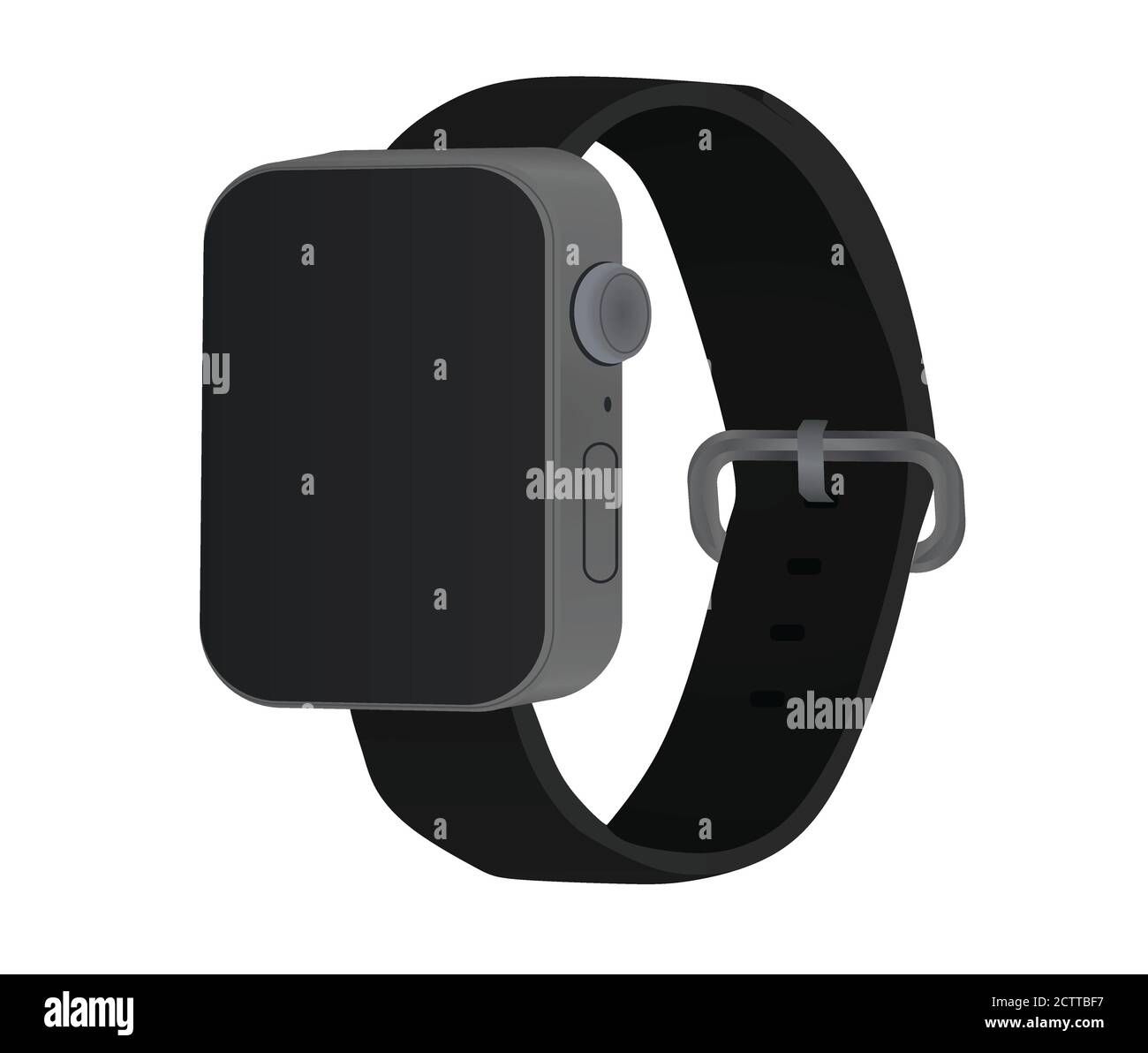 Black smart hand watch. vector illustration Stock Vector Image & Art ...