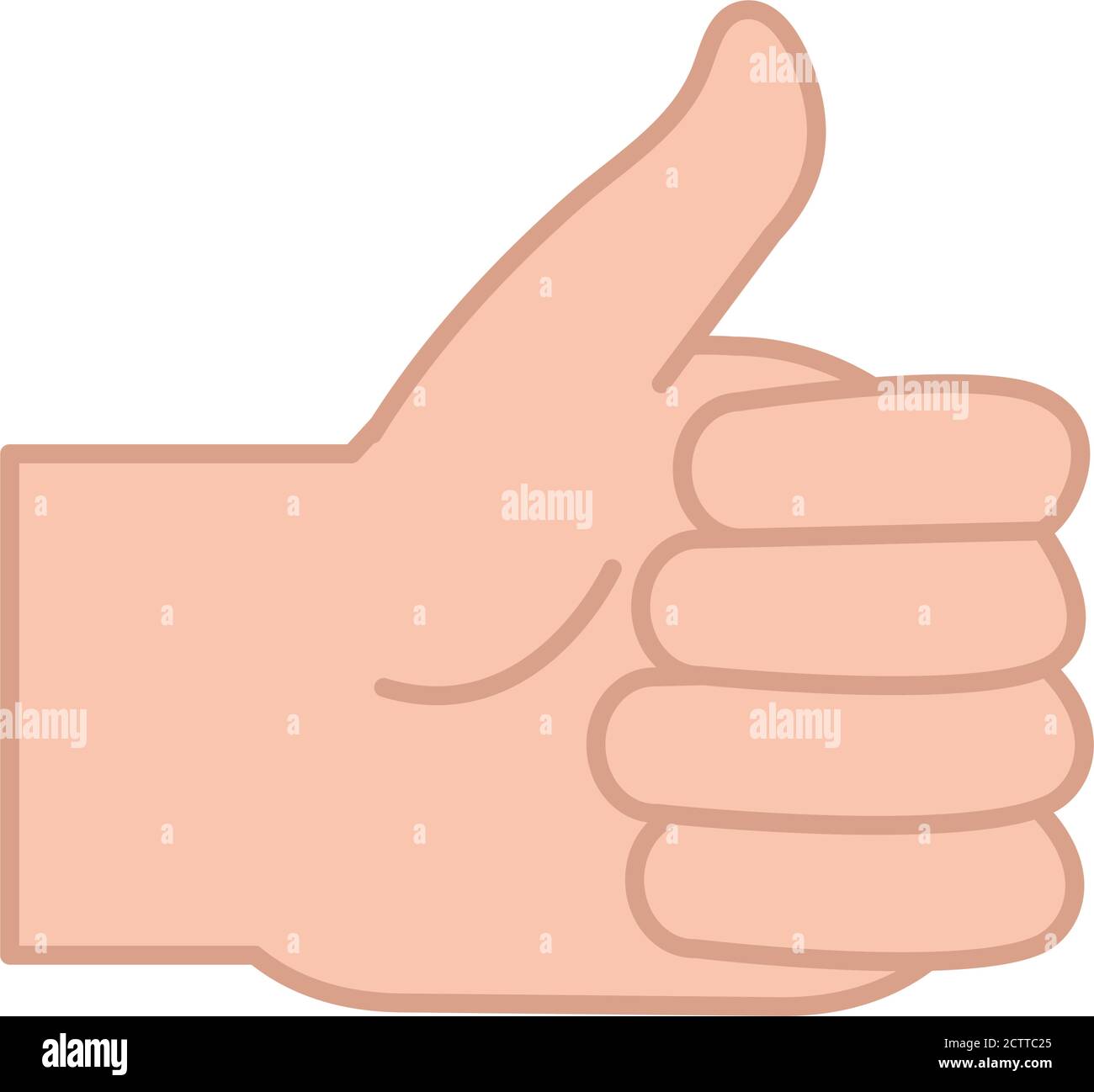 sign language hand gesture indicating approval vector illustration line and fill icon Stock ...