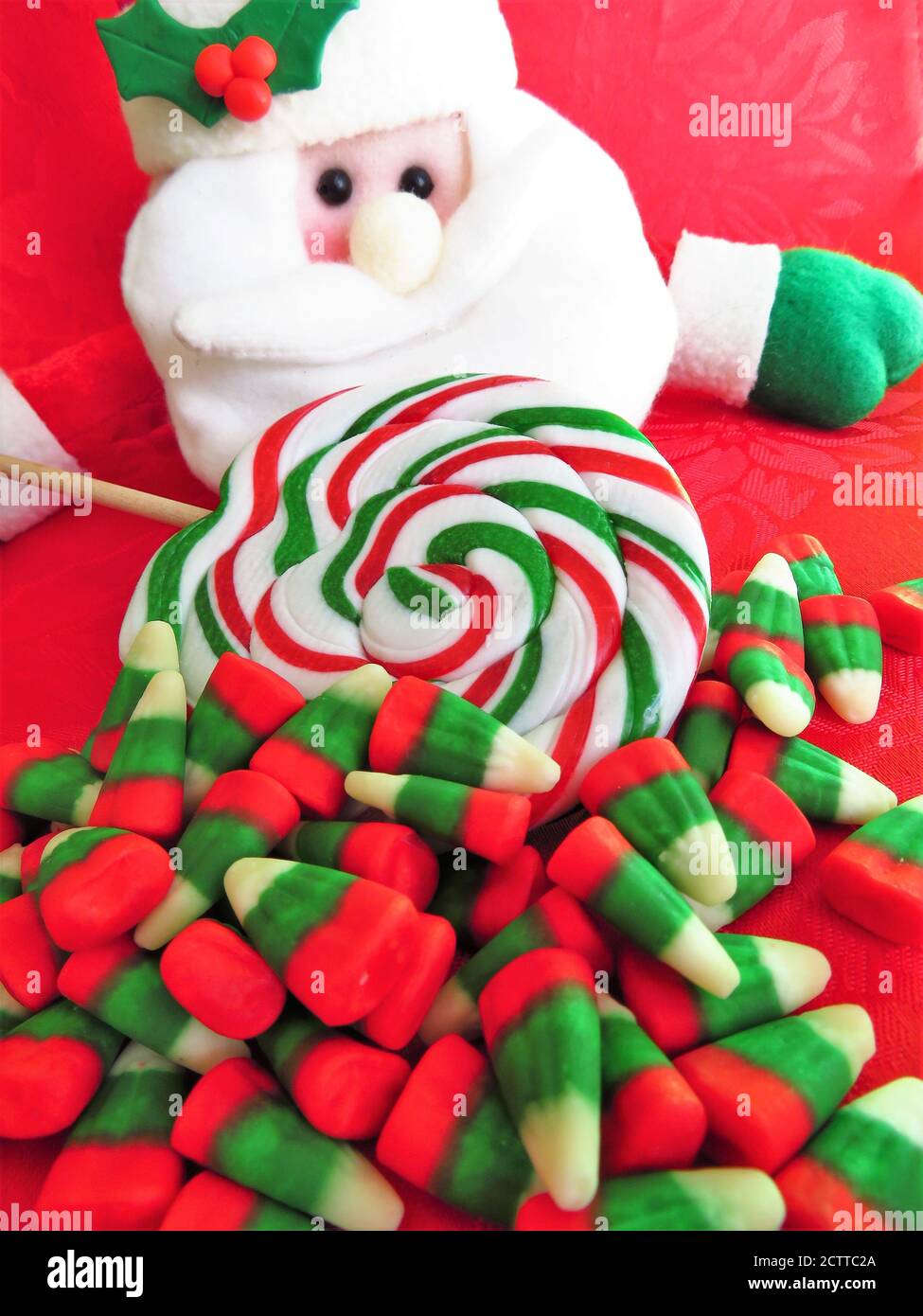 Christmas candy variety in red, white, and green Stock Photo - Alamy