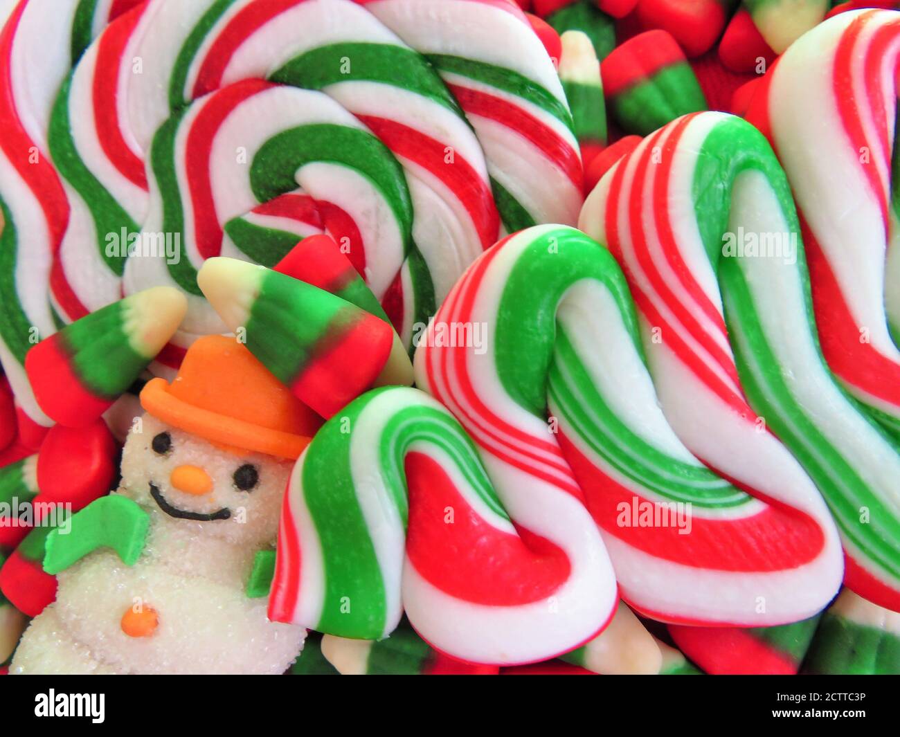 Christmas candy variety in red, white, and green Stock Photo - Alamy
