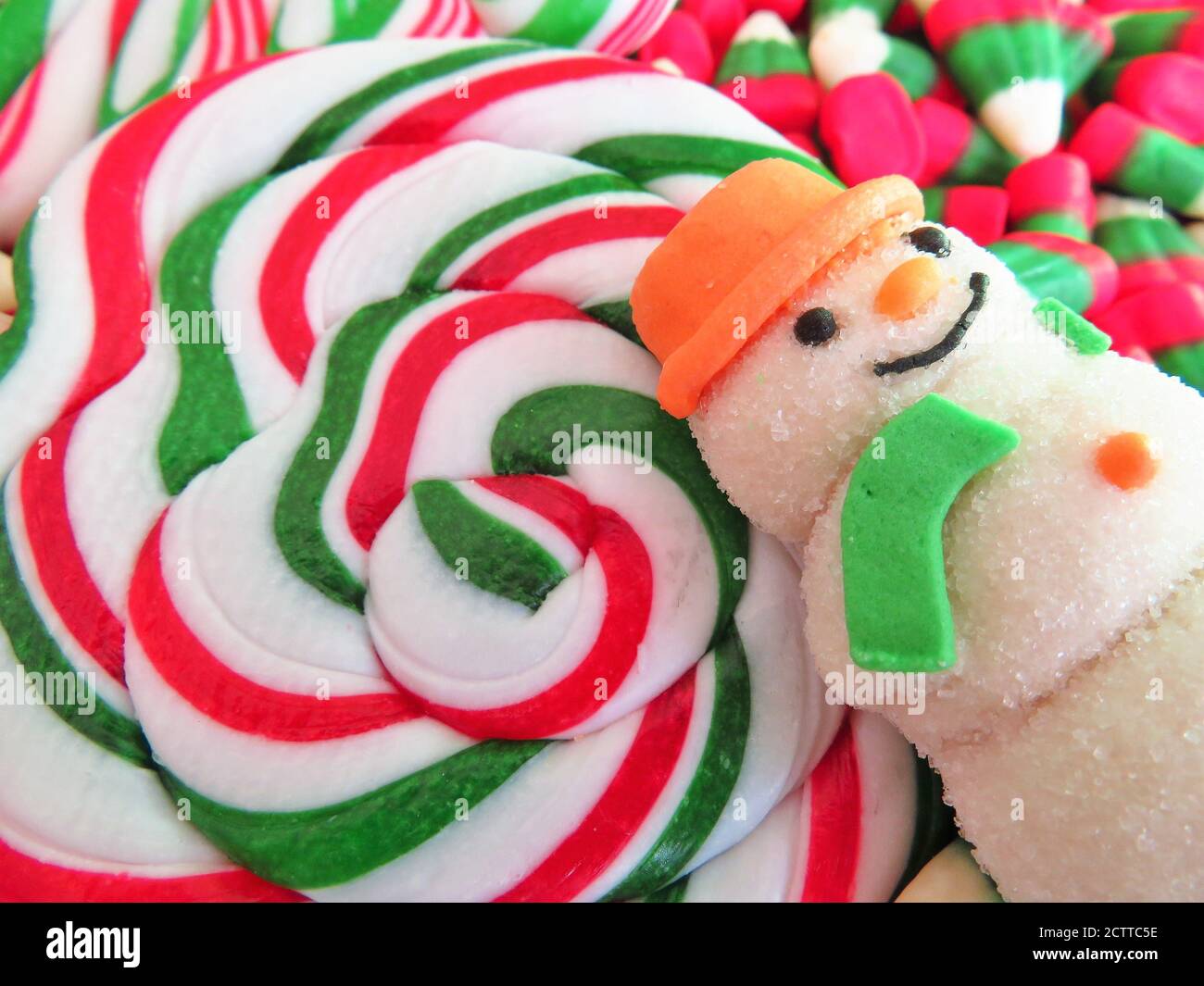 Christmas candy variety in red, white, and green Stock Photo - Alamy