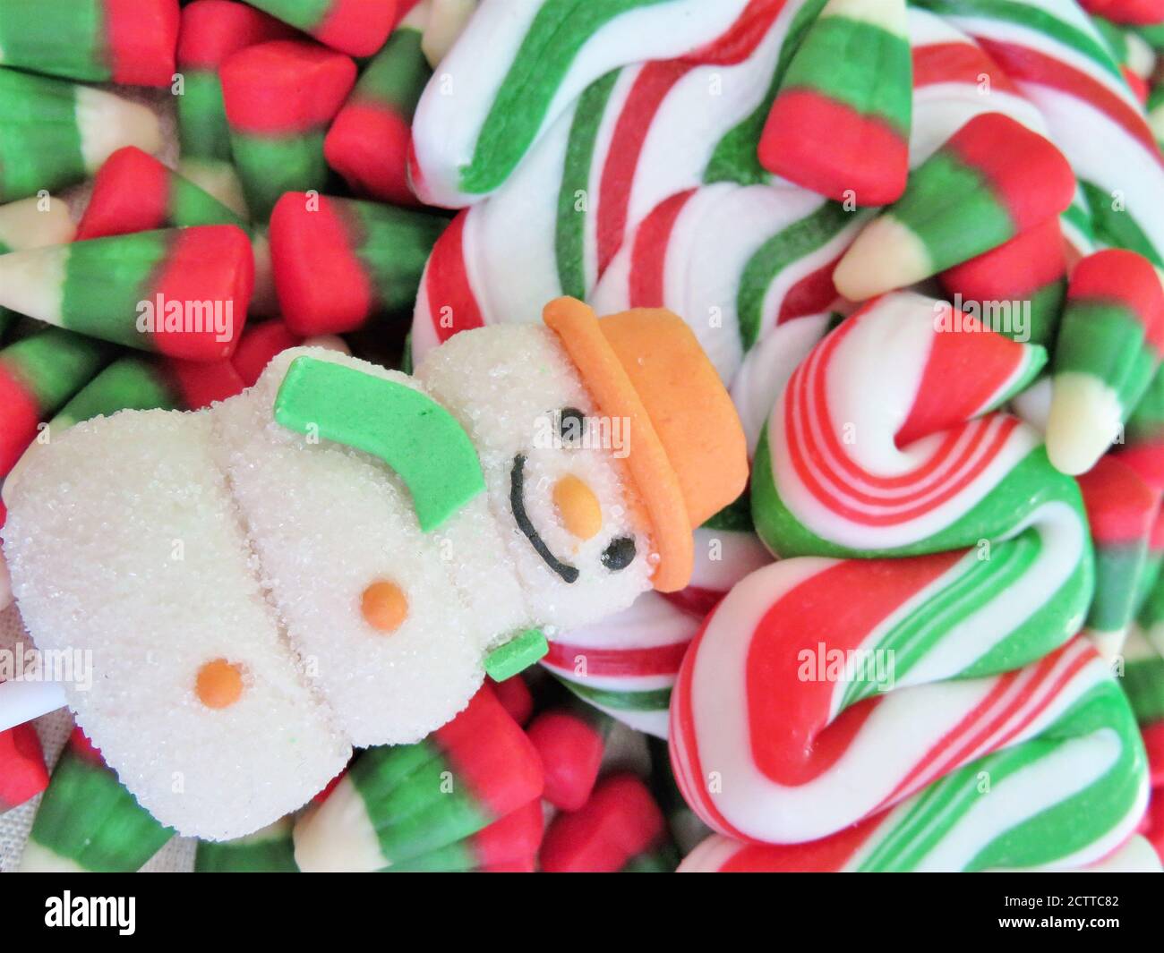 Christmas candy variety in red, white, and green Stock Photo - Alamy