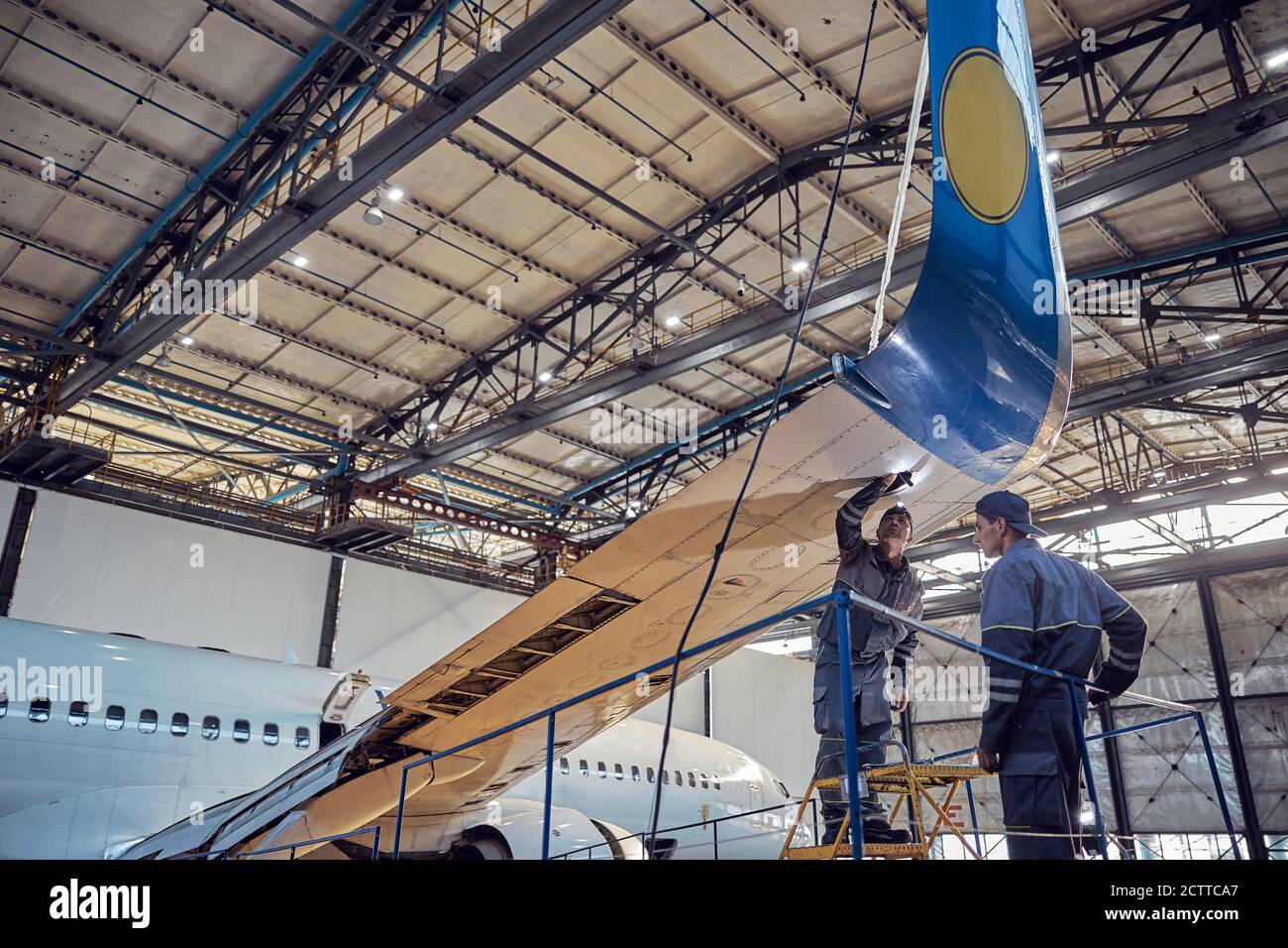 Airliner wing repair hi-res stock photography and images - Alamy