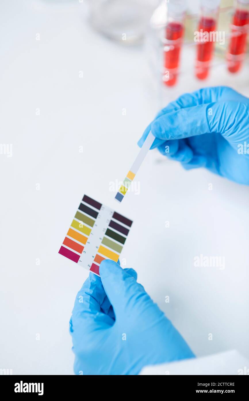 Science, chemistry, biology, and medicine concept, scientist with ...