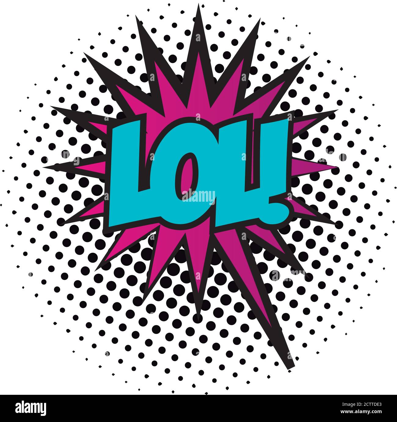 speech bubble with lol word pop art fill style vector illustration ...