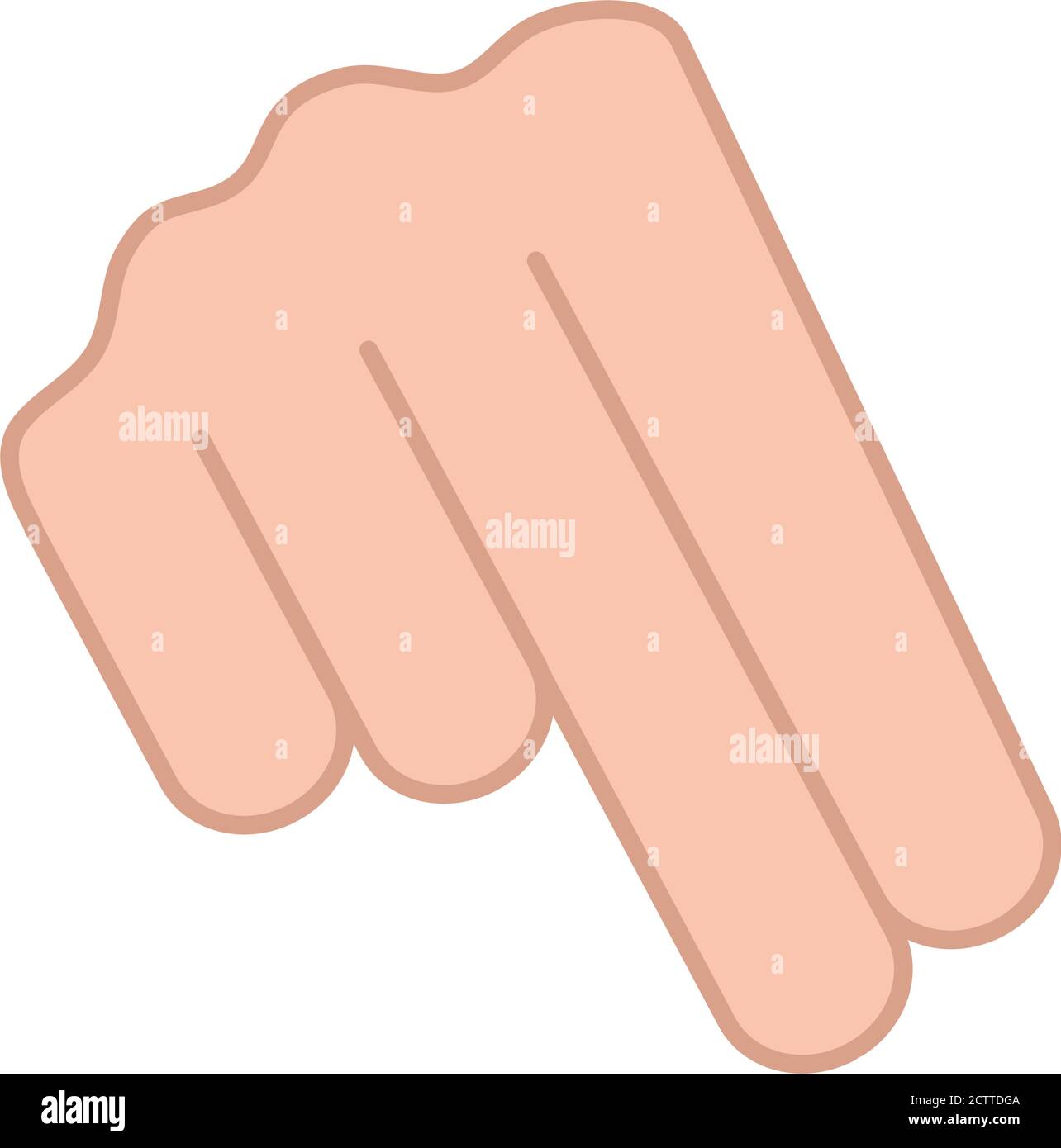 sign language hand gesture indicating n letter vector illustration line ...