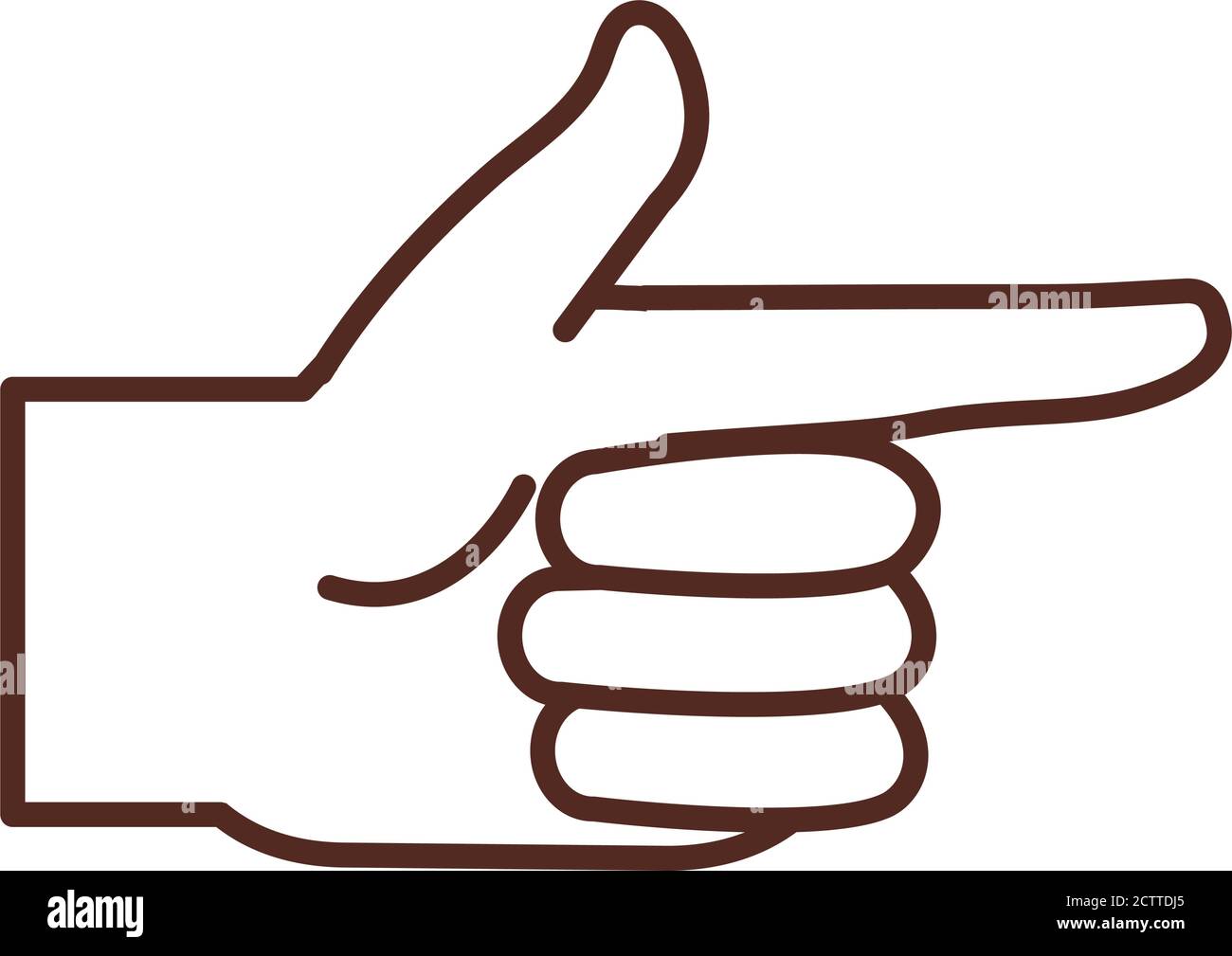 sign language hand gesture indicating right direction vector ...