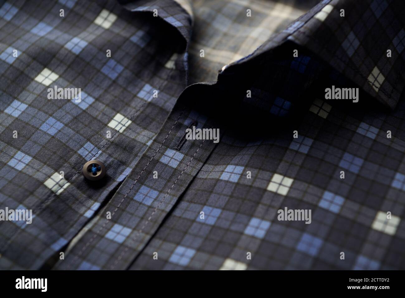 Close up of Men's checkered shirt Stock Photo - Alamy