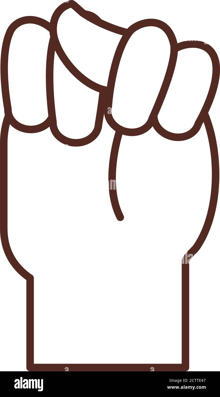 sign language hand gesture indicating t letter vector illustration line ...