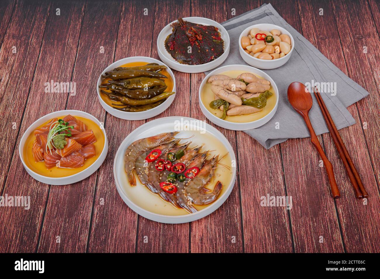 Delicious Korean food, a collection of various Korean dishes 072 Stock ...