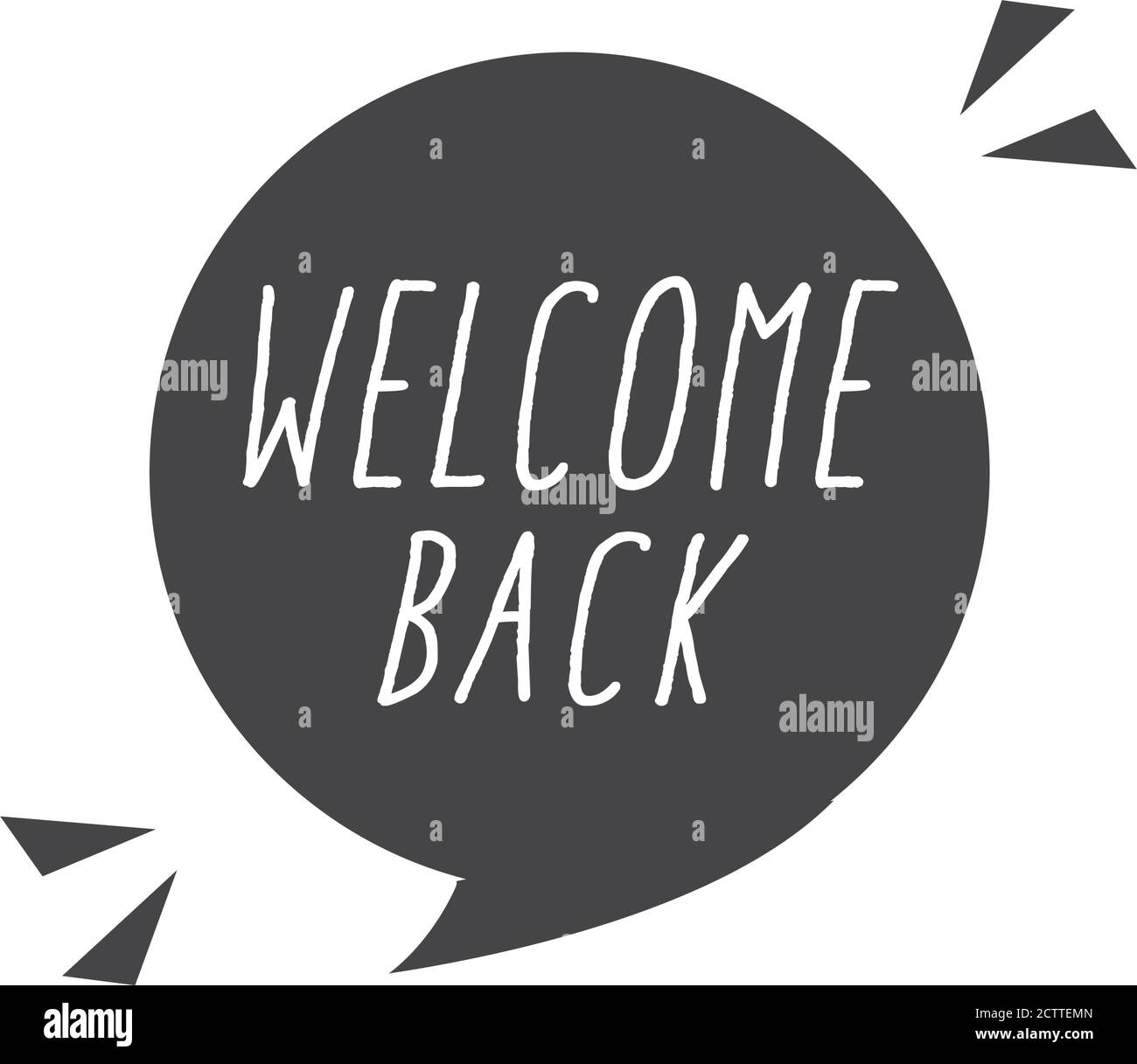 welcome back typography banner isolated icon vector illustration ...